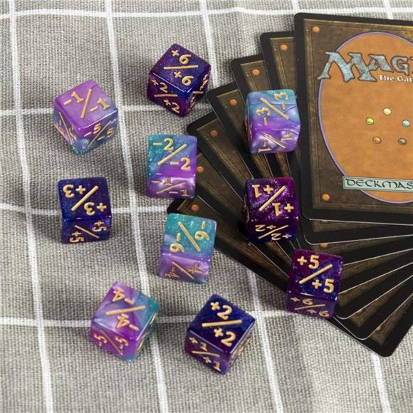 Toys | 48 Pcs Token Dice Counters Magic The Gathering Glitter Sparkle ...